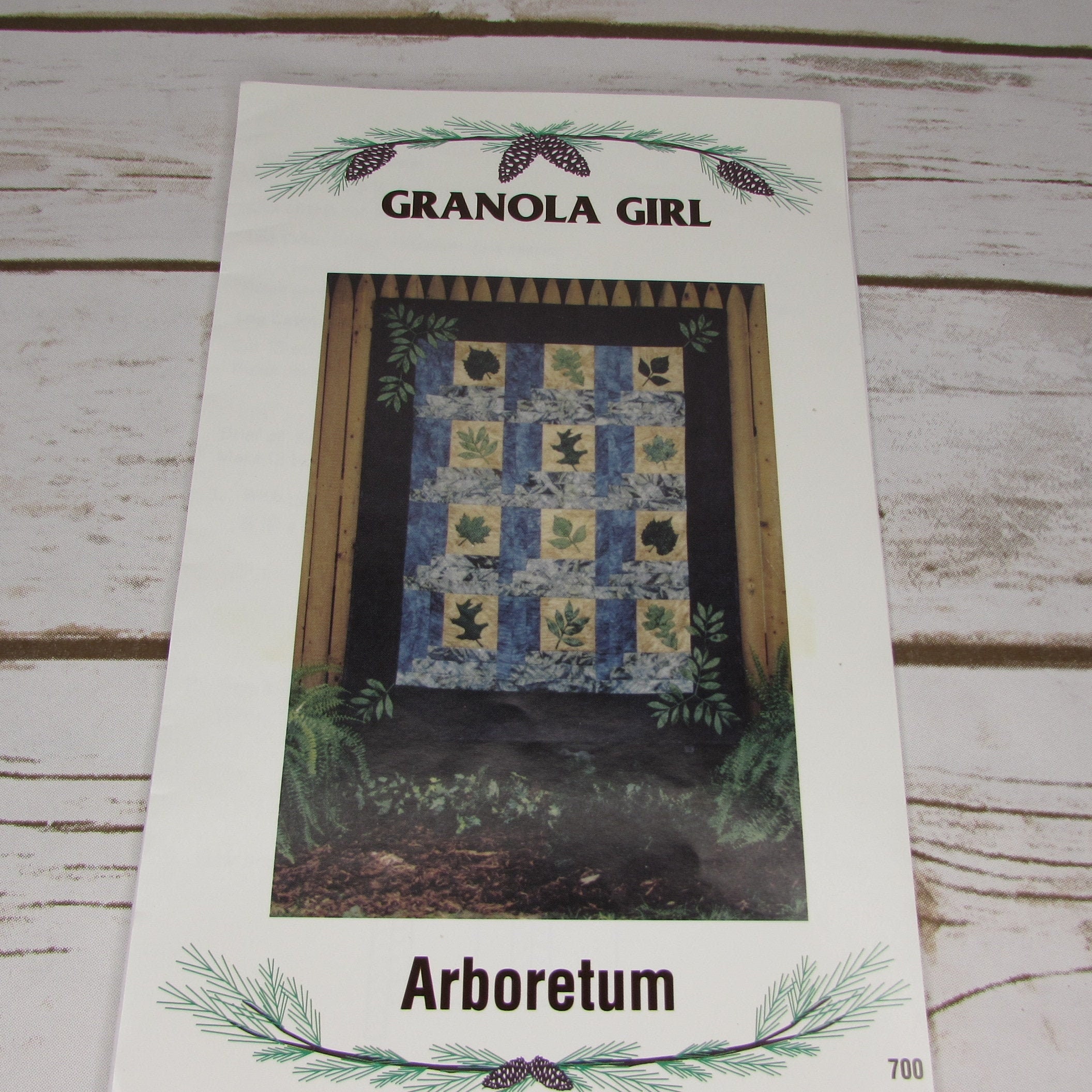 Granola Girl 700 Arboretum Quilt Pattern Log Cabin Leaves Finished Size ...