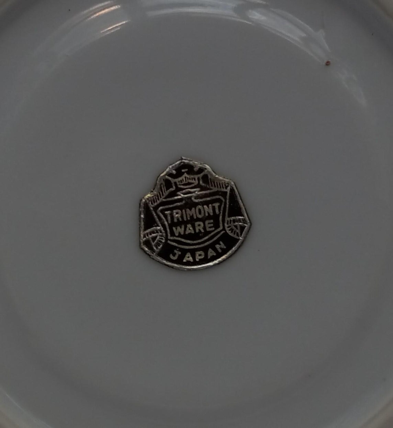 Vintage Trimont Ware Japan Three Footed Tea Cup Lattice Saucer Yellow ...