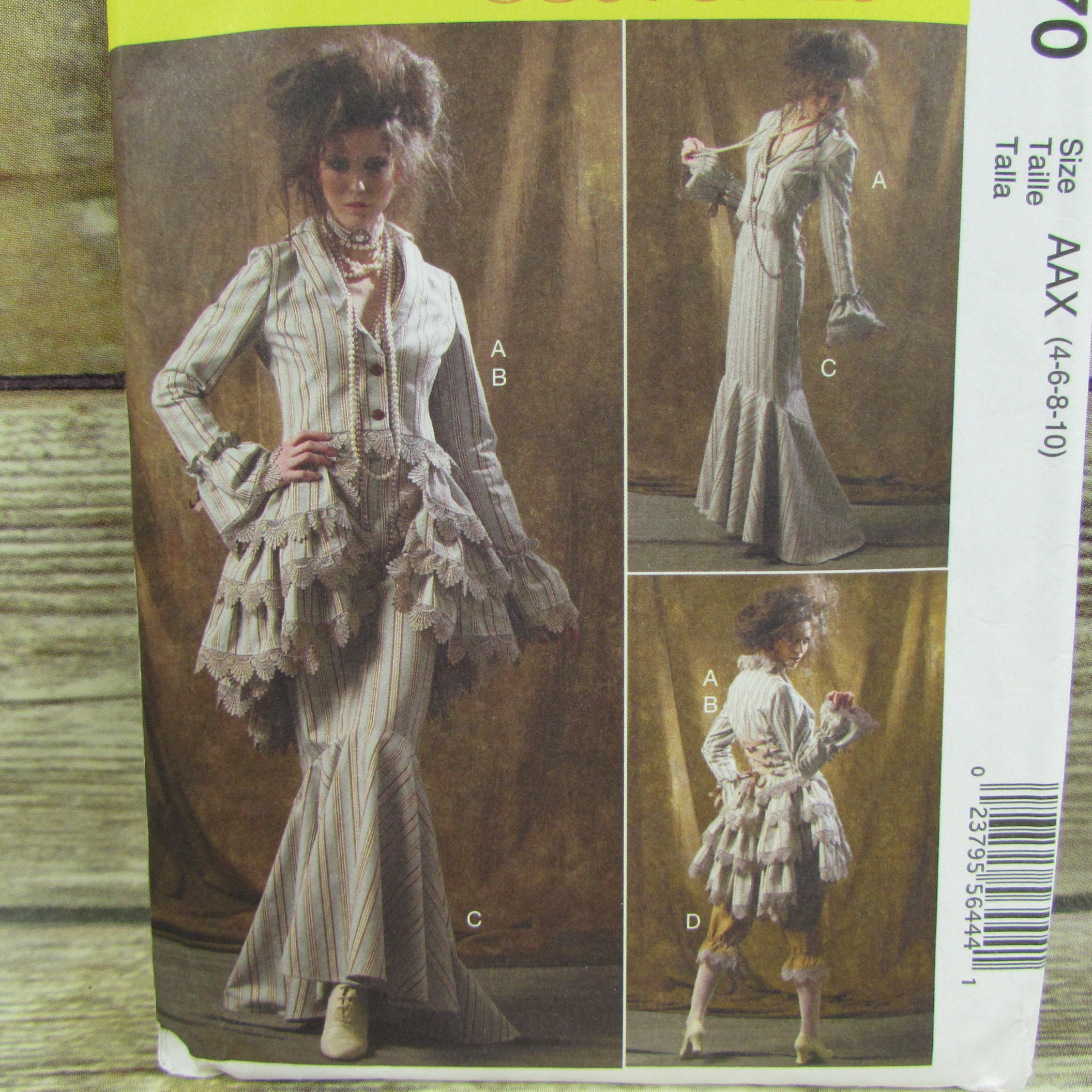 Steampunk Goth Cosplay Womens Costume 4 6 8 10 Mccalls 6770 Uncut ...