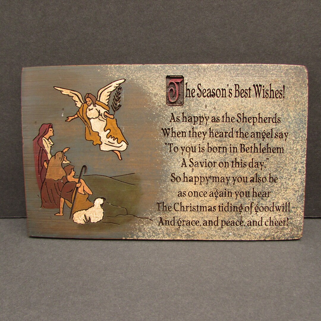 Salem Collection Reproduction Treenware Christmas Season's Best Wishes ...