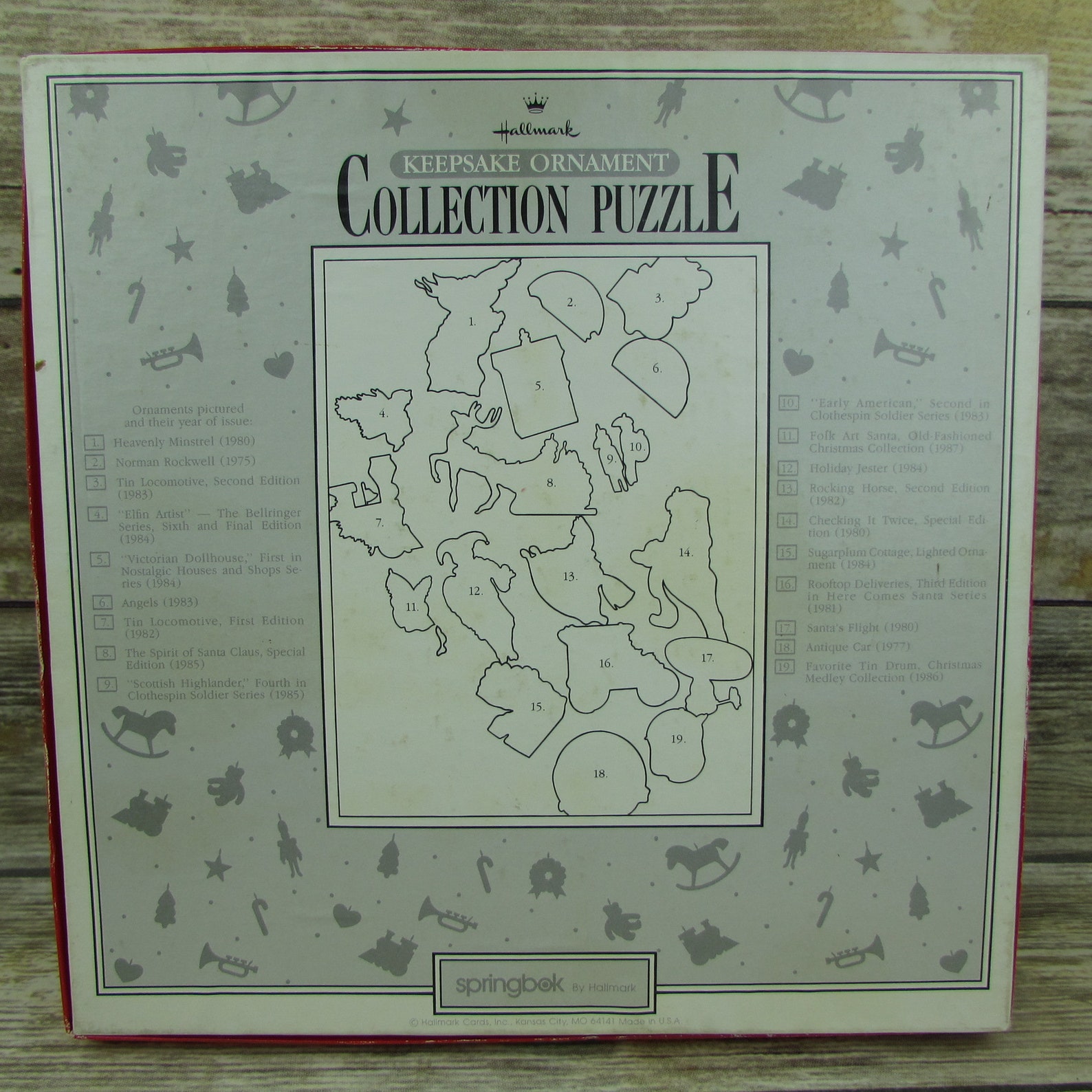 Vintage Springbok Hallmark Keepsake Ornament Collection Puzzle ...