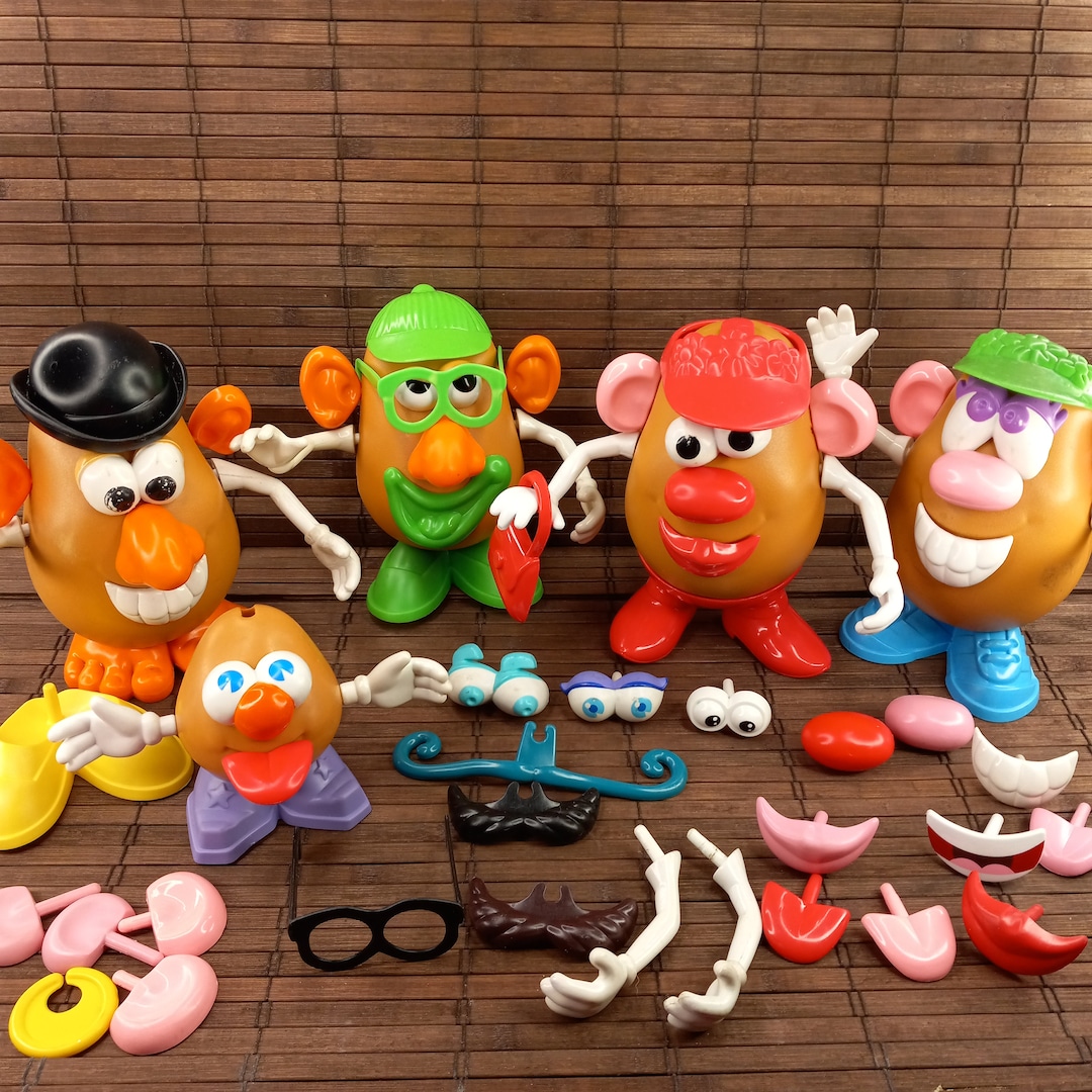 Mr Potato Head Lot 5 Bodies 65 Mixed Parts Accessories Hats Glasses ...