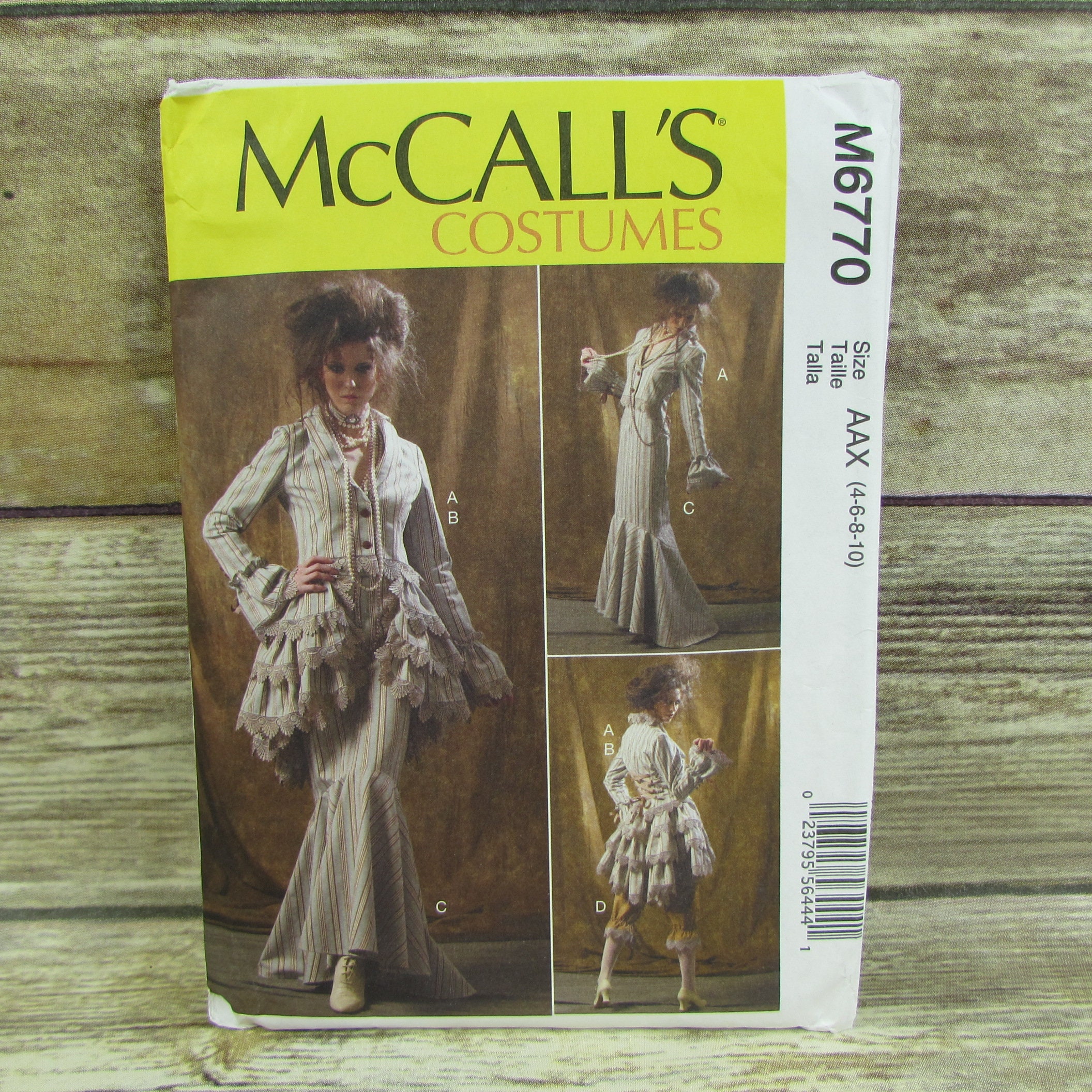 Steampunk Goth Cosplay Womens Costume 4 6 8 10 Mccalls 6770 Uncut ...