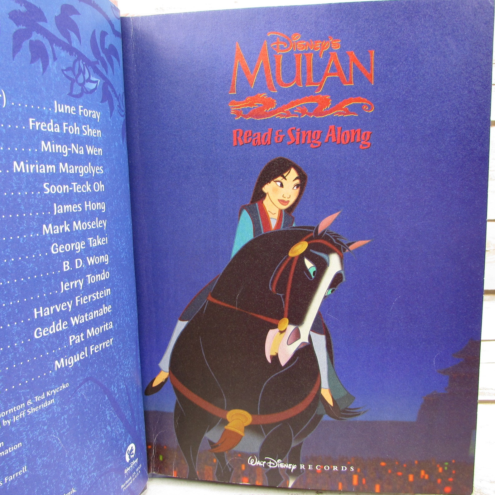 Disneys Mulan Read and Sing Along Book Only 1998 Full Color - Etsy UK