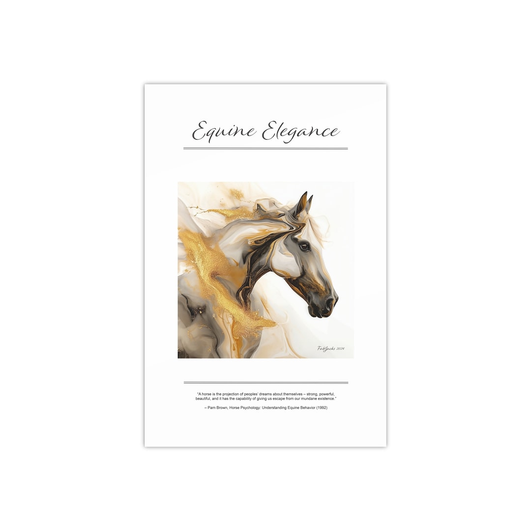 Equine Elegance Satin Posters, Original Art Printed on High Quality (300gsm) Art Paper, Makes a ...