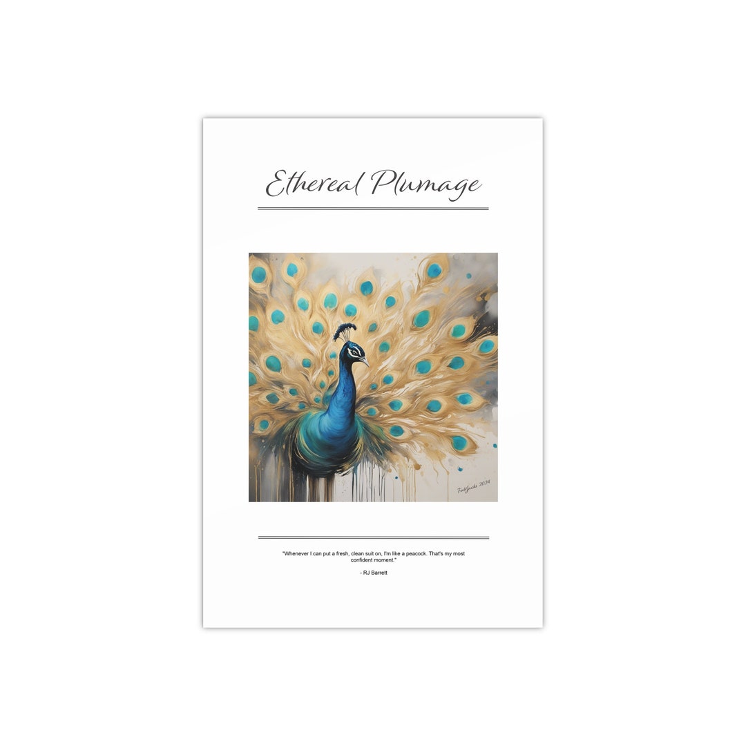 Ethereal Plumage, Satin Posters, Original Art Printed on High Quality ...