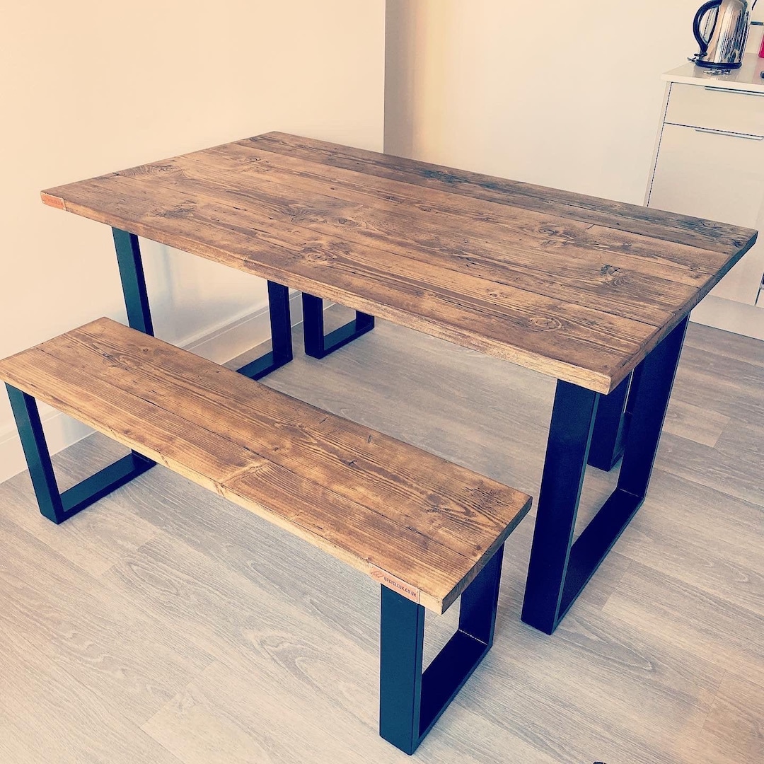 Reclaimed Industrial Scaffold Board Bench - Etsy