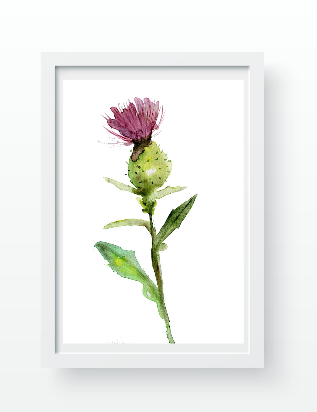 DistelDruck. Kräuter Wandkunst. DistelMalerei. Distel Poster von ...