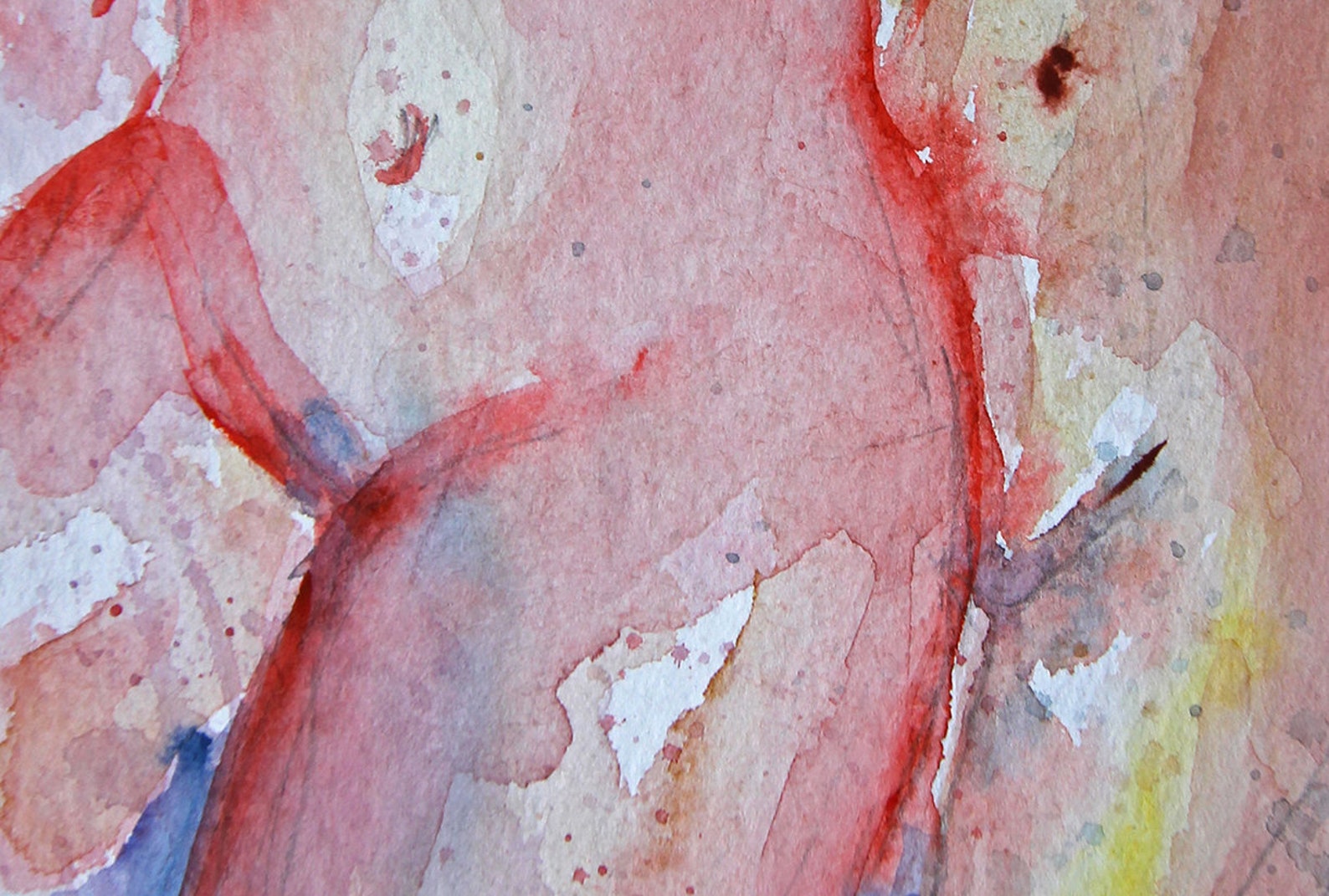 Nude Lesbian Print Original Watercolor Erotic Wall Decor Naked Art