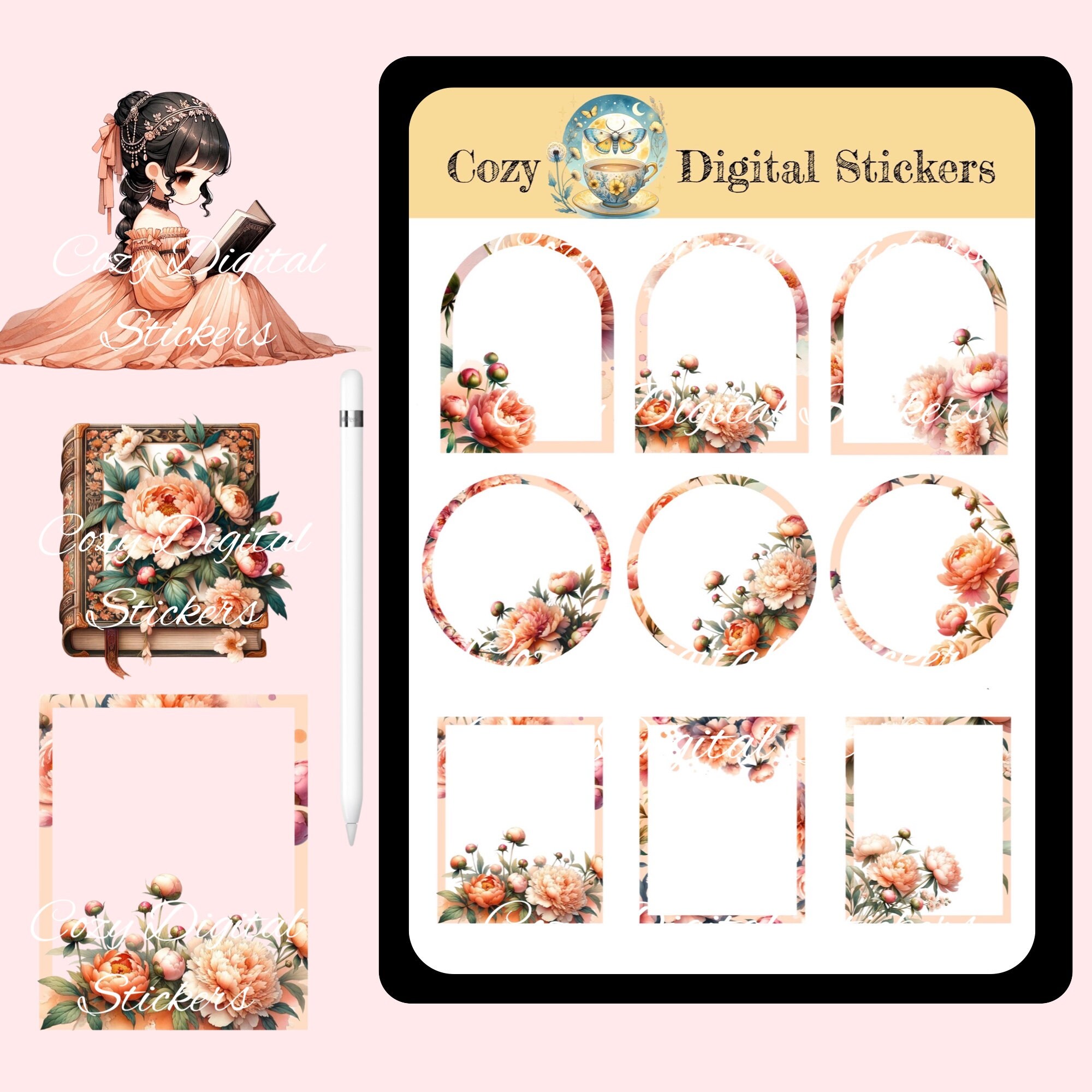 Regency Chibi Clipart Goodnotes Stickers Anime Chibi Digital Sticker ...