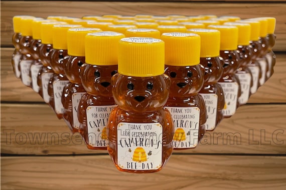 25 Pure Raw Custom Mini Honey Bears Choose Your Honey - Etsy