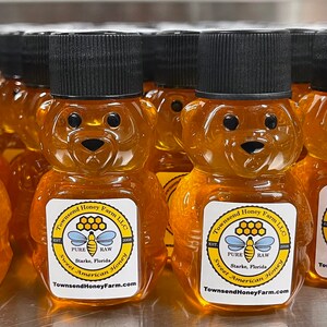 25 Pure Raw Custom Mini Honey Bears, Choose Your Honey, Wedding, Bridal ...