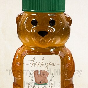 50 Custom Mini Honey Bears, Pure Raw Florida Honey, Wedding Bridal ...