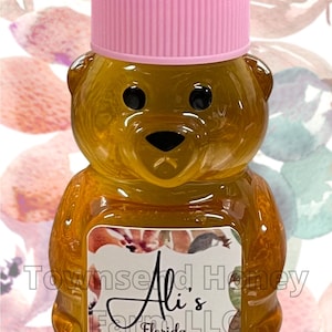 Honey, 10 Mini Honey Bears, Custom Bear Stickers, Pure Raw FL Honey ...