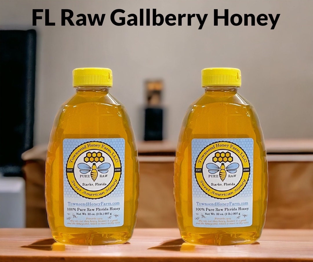 4 Lb Total Net Wt Pure Raw Gallberry Honey, 2025 Crop, Pure Raw Natural ...