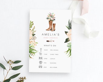 Baby Shower Program | Etsy