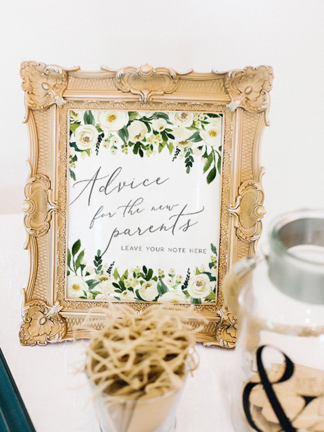 Advice for the Parents to Be Sign INSTANT DOWNLOAD Templett, Baby ...