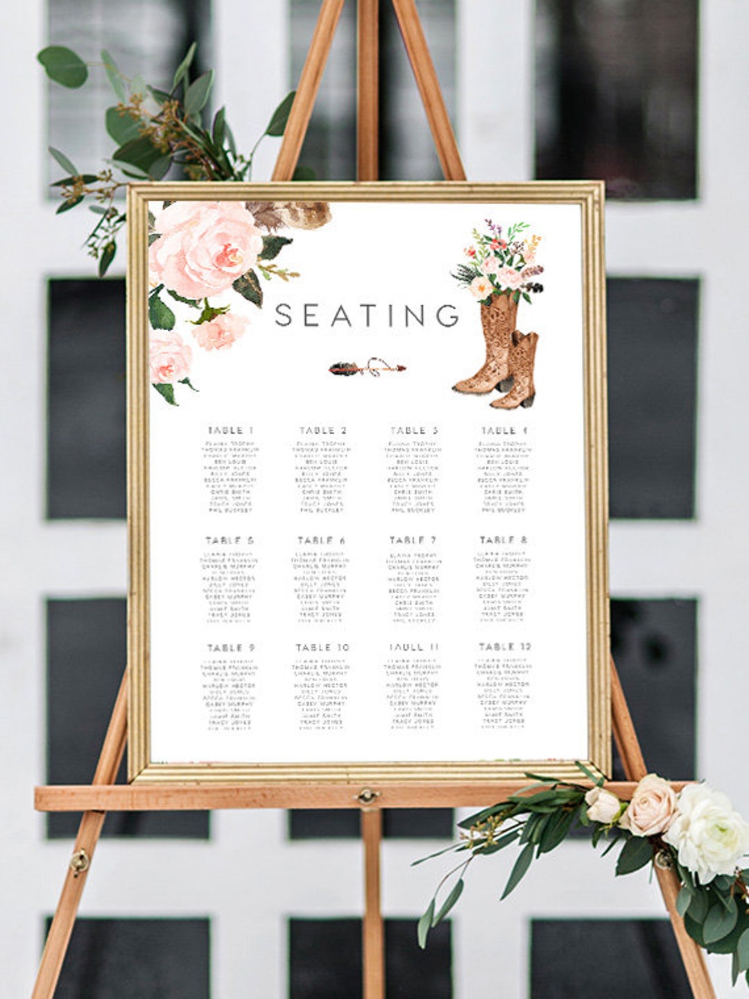 Baby Shower Seating Chart Printable Editable Pdf INSTANT - Etsy