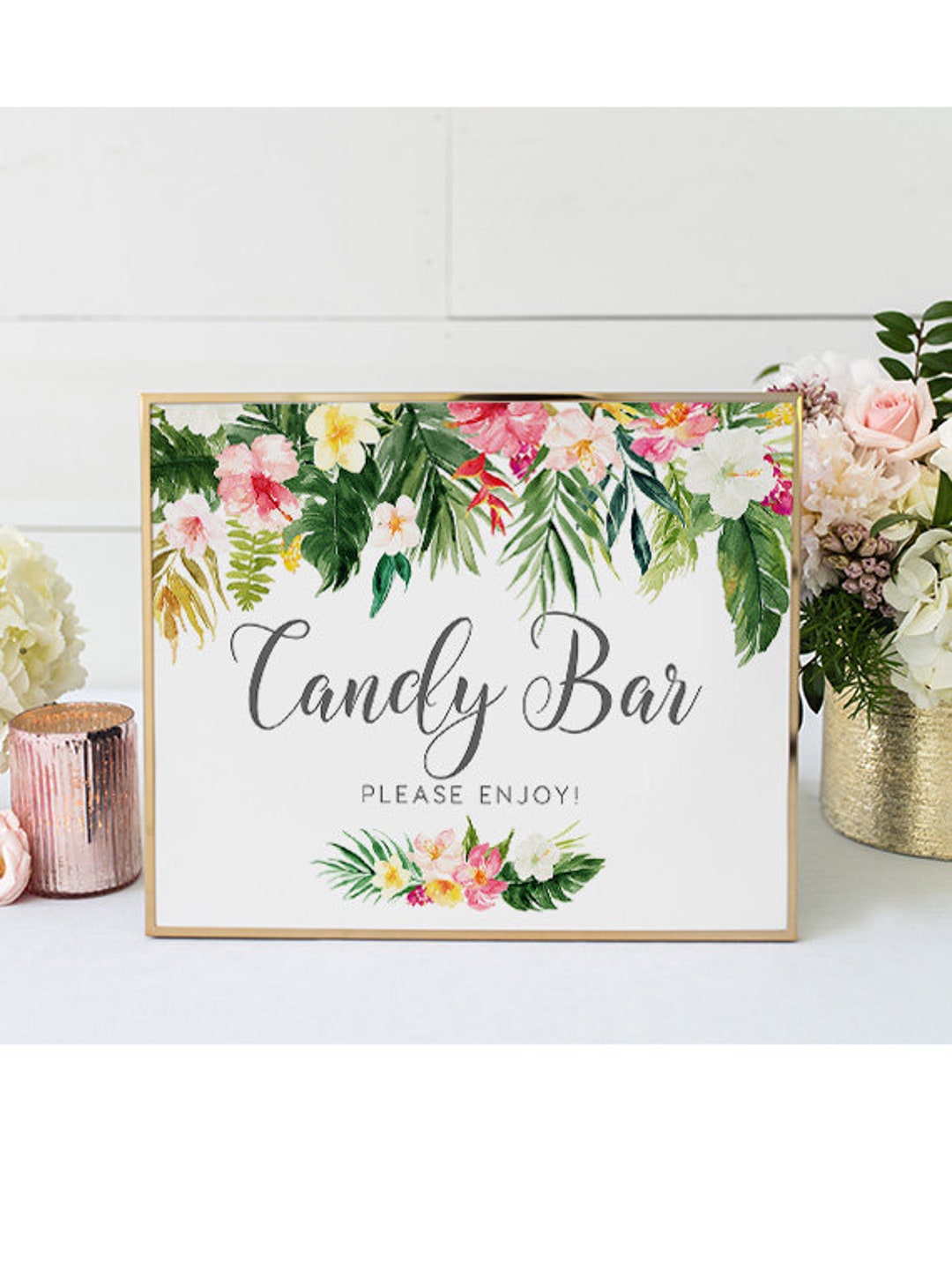 Candy Bar Sign INSTANT DOWNLOAD Templett Baby Shower Sign - Etsy