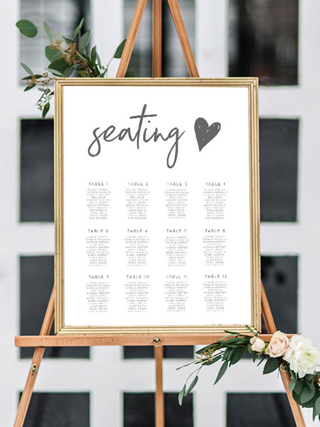 Baby Shower Seating Chart Printable Editable Pdf INSTANT - Etsy