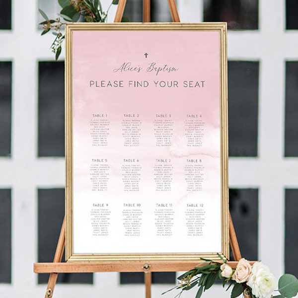 First Holy Communion Seating Chart - Etsy
