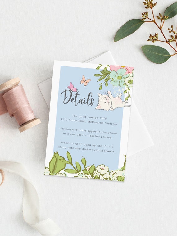 Details Card Printable INSTANT DOWNLOAD Details Card DIY | Etsy