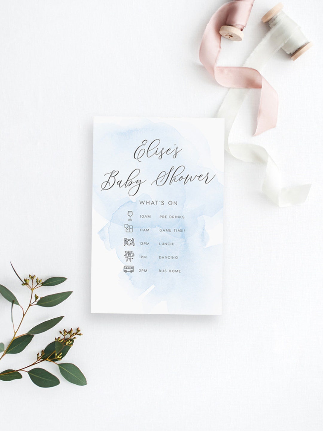 Printable Order of Events INSTANT DOWNLOAD, Baby Shower Events, Order ...
