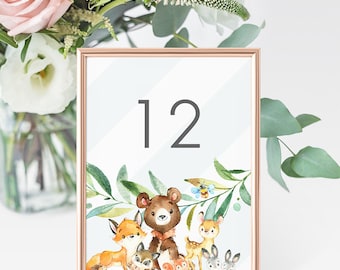 Baby Shower Table Numbers Printable - Etsy