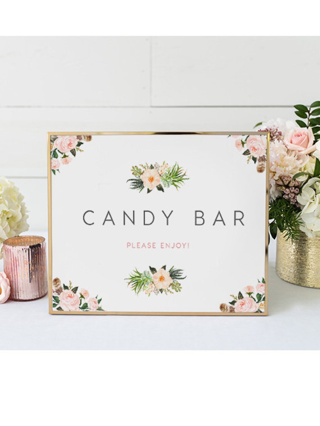 Candy Bar Sign INSTANT DOWNLOAD Templett, Baby Shower Sign, Bridal ...