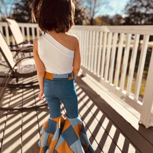Upcycled Bell Bottoms|upcycled Crossbody Bag|patchwork Bell Bottoms ...