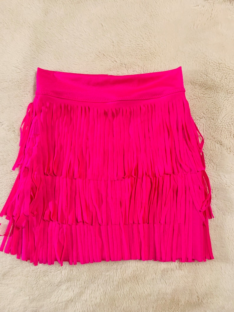 Girls Fringe Mini Skirt|vegan Leather, Faux Suede, Lycra Spandex ...