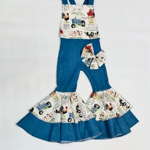 Down on the Farm Jumpsuit With Double Layer Bell Bottoms (sold ...