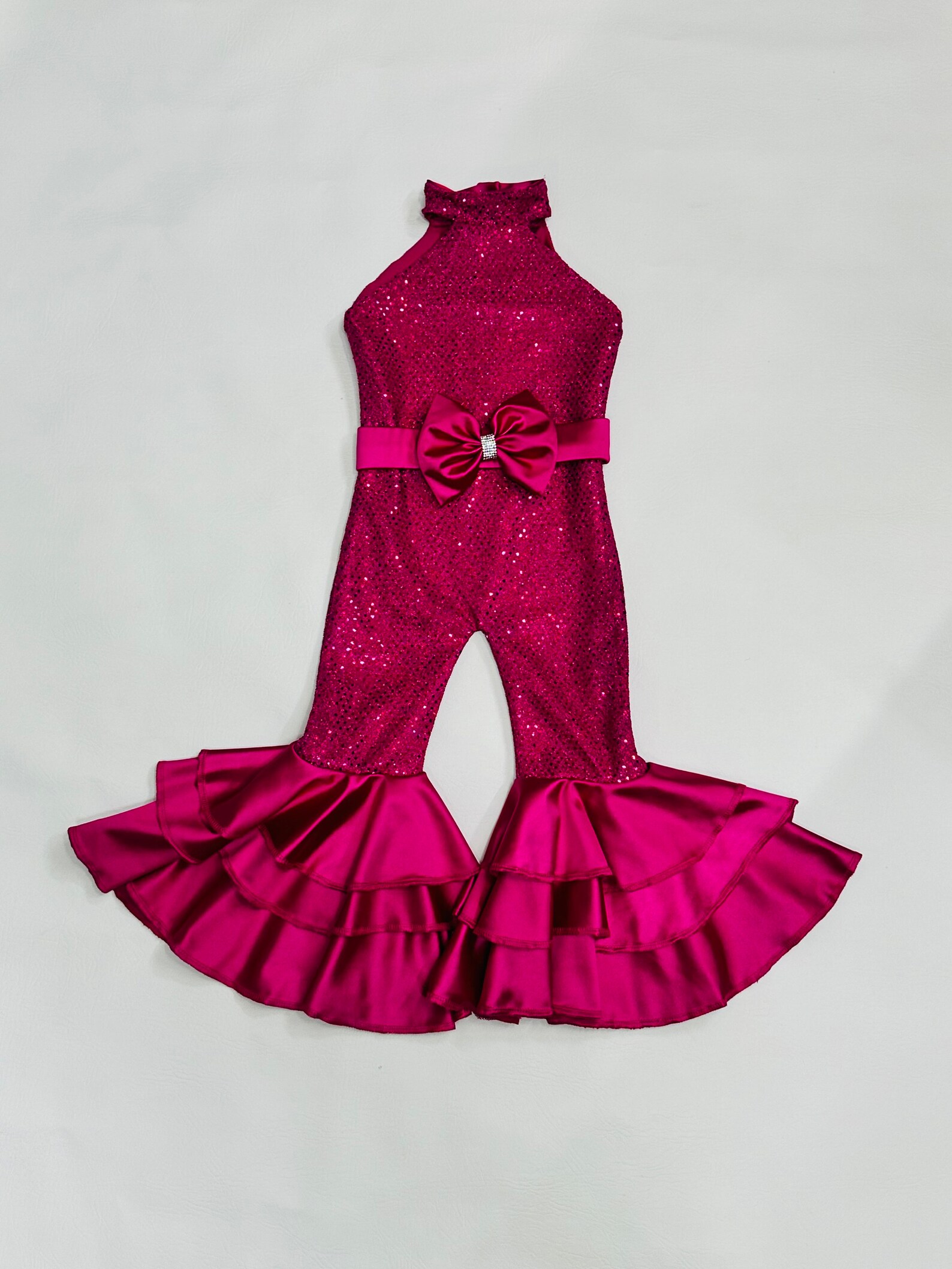 Triple-layered Halter Jumpsuit for Pageants and Special Occasions ...