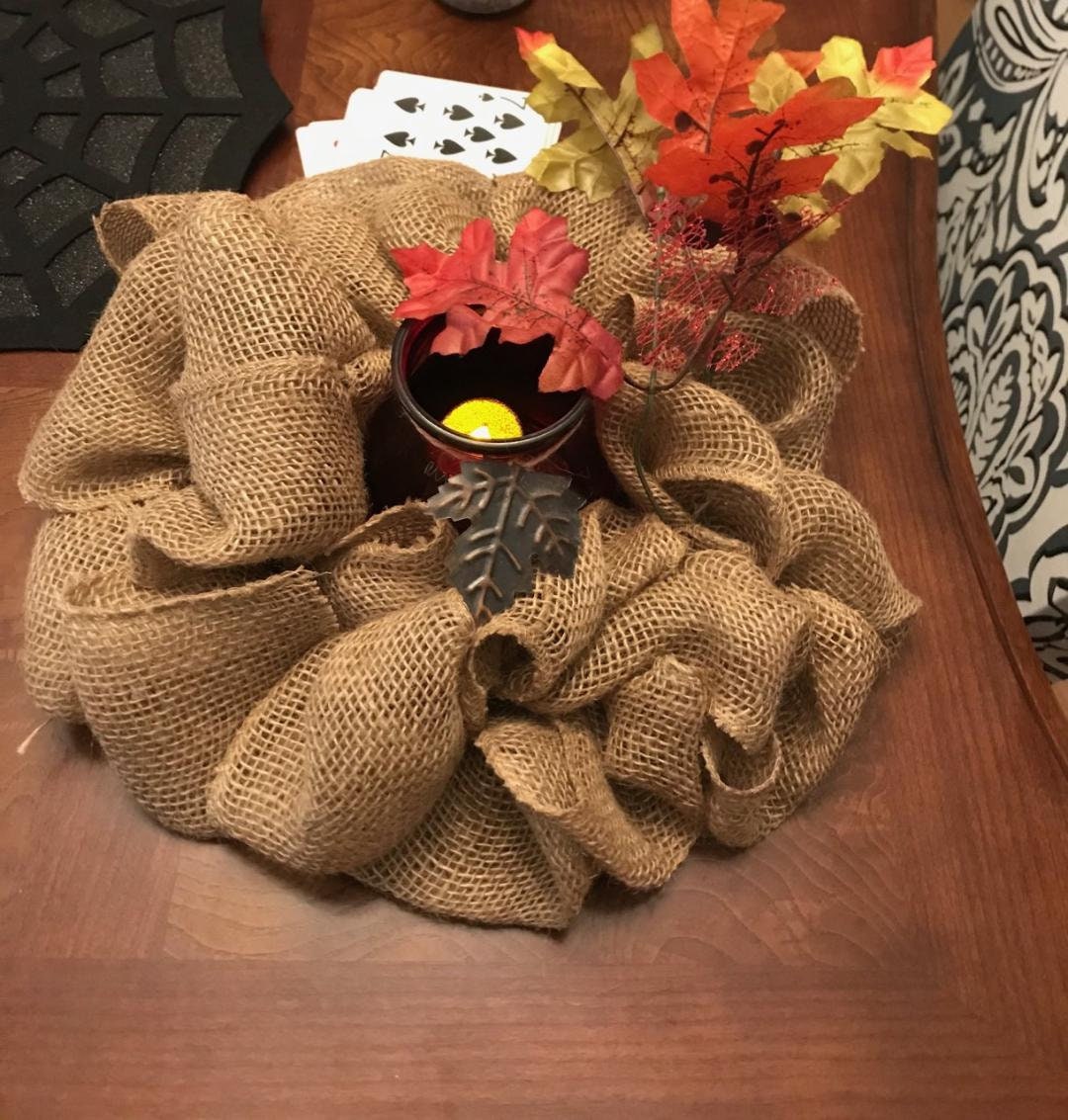 Burlap Center Pieces - Etsy
