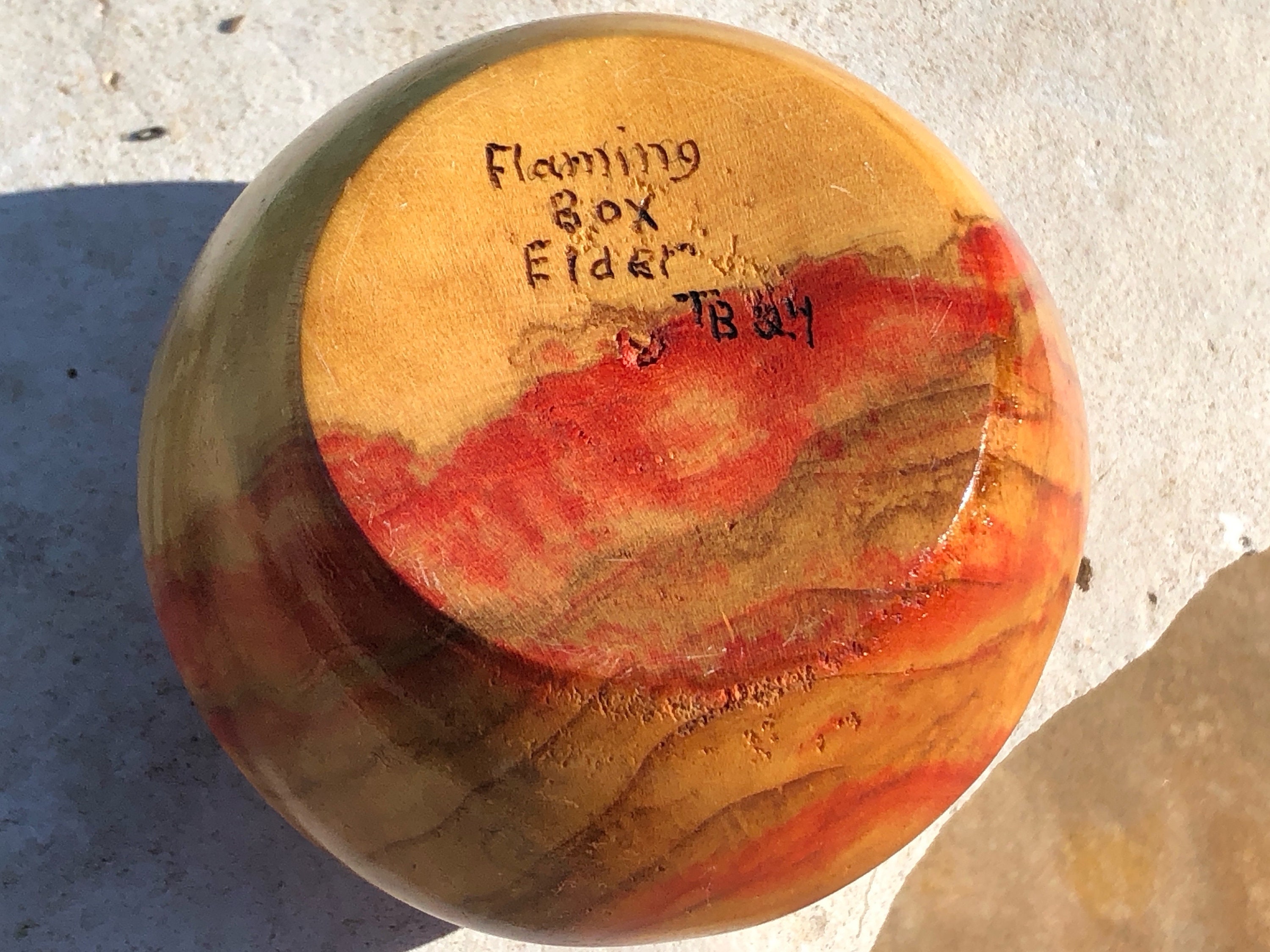 Beautiful Flaming Box Elder Bowl - Etsy