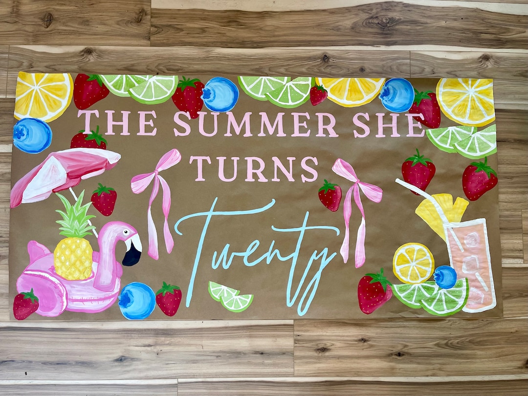 Brown Paper Birthday Banner! the Summer She Turns Twenty! - Etsy