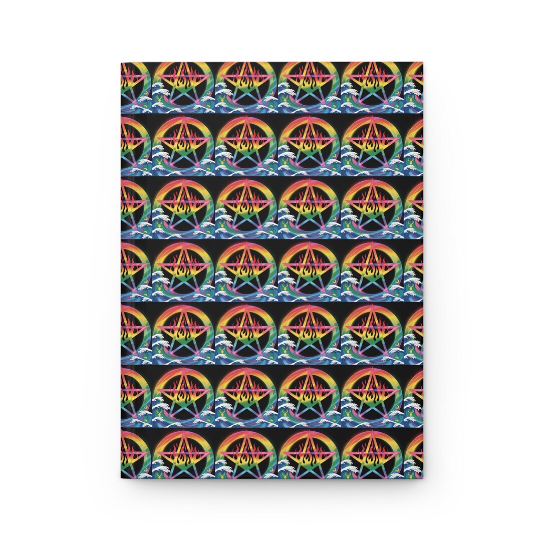 Rainbow Flaming Pentacle Book of Shadows: Pagan Grimoire Journal - Etsy