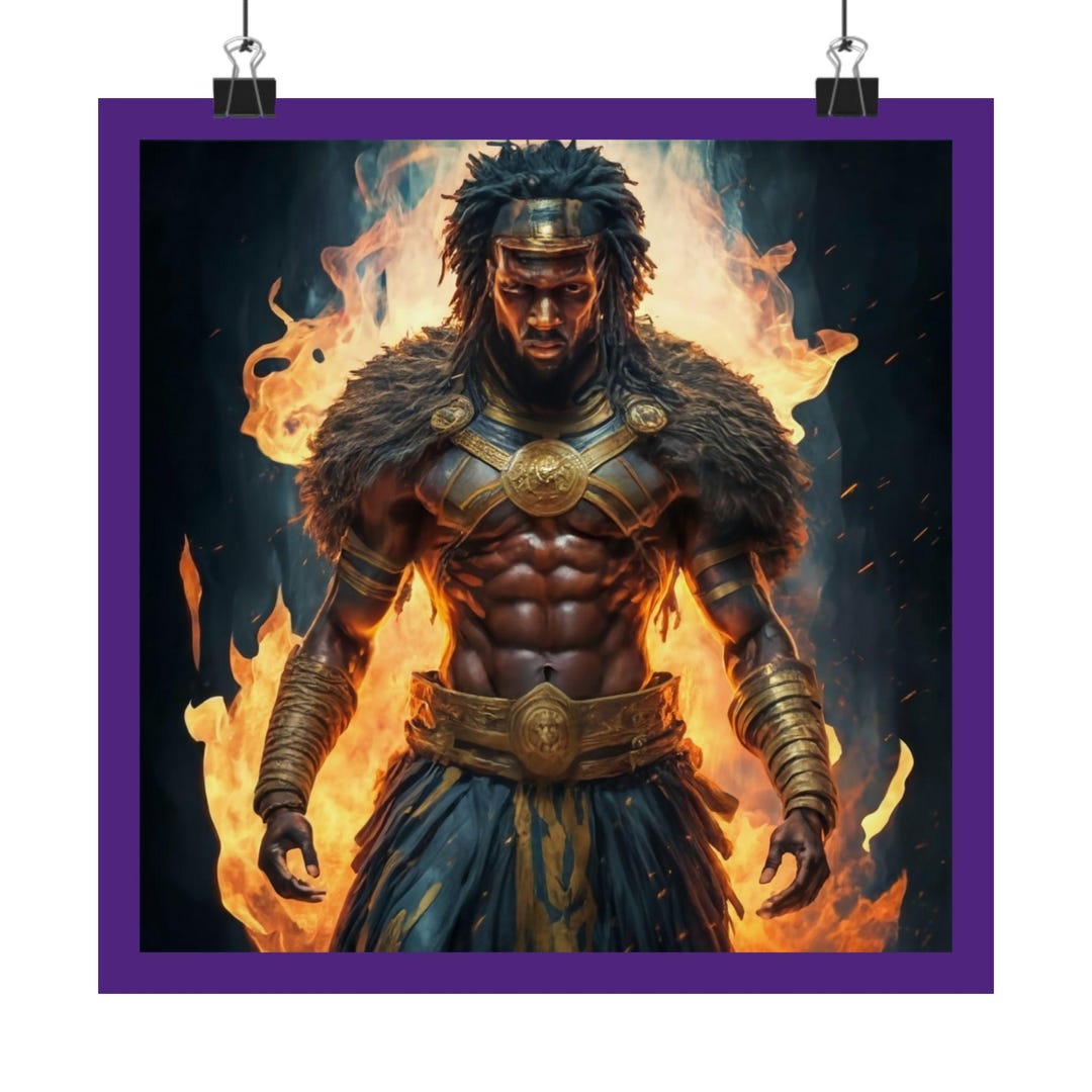 Chango Orisha Art Print: Yoruba Vodou, African Deity, Masculine Dance ...