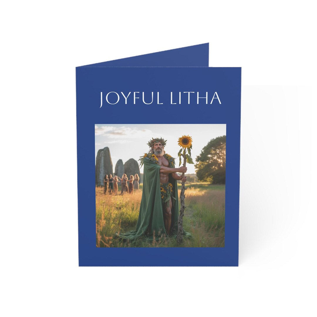 Litha Summer Solstice Greeting Cards: Horn God Pagan Wiccan - Handmade ...