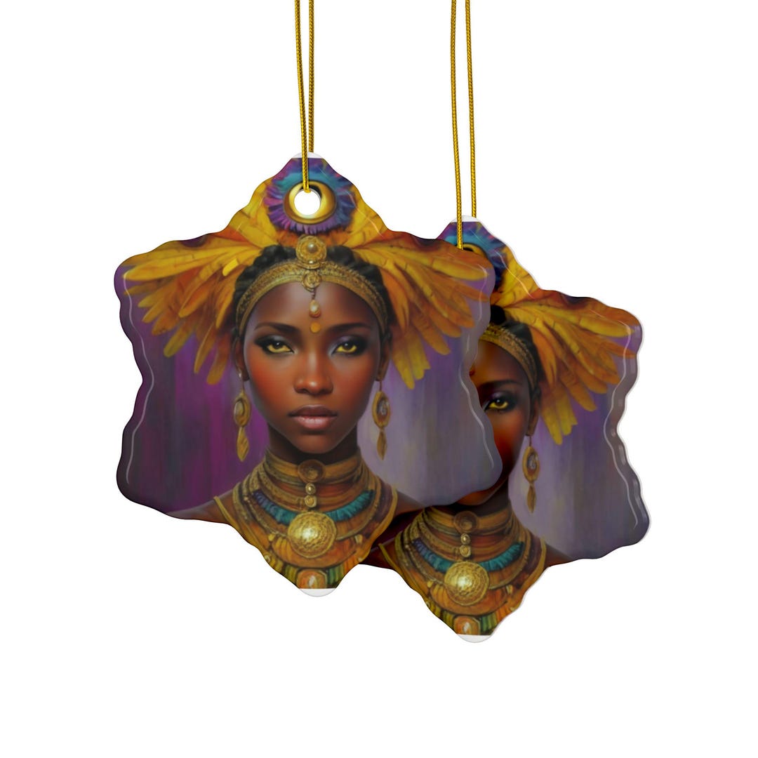 Oshun Ceramic Ornaments, (portrait) Orisha Yoruba , Love, Fertility ...