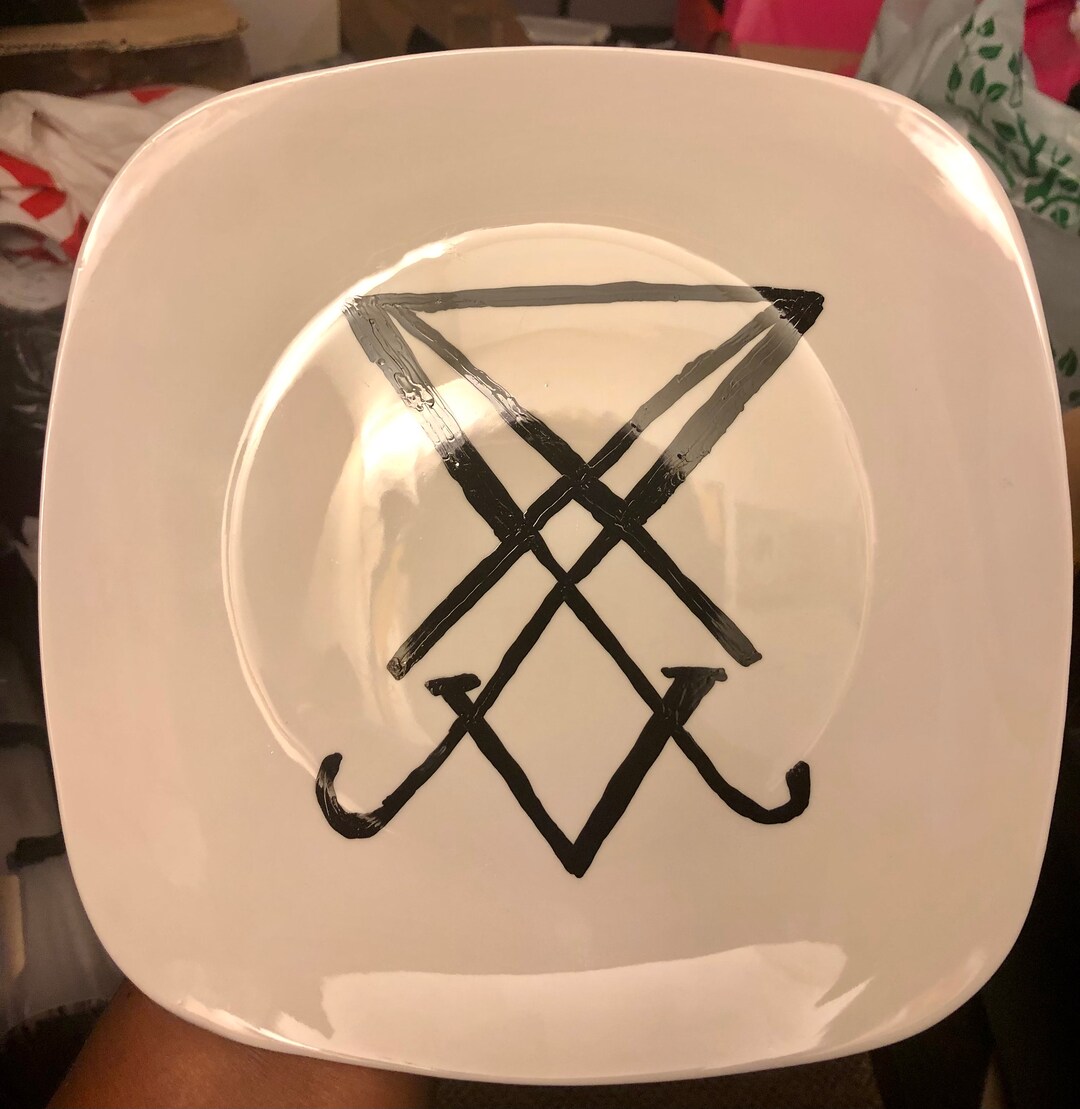 Lucifer Symbol Plate: Acrylic Offering Plate (10.5 Inch) - Etsy