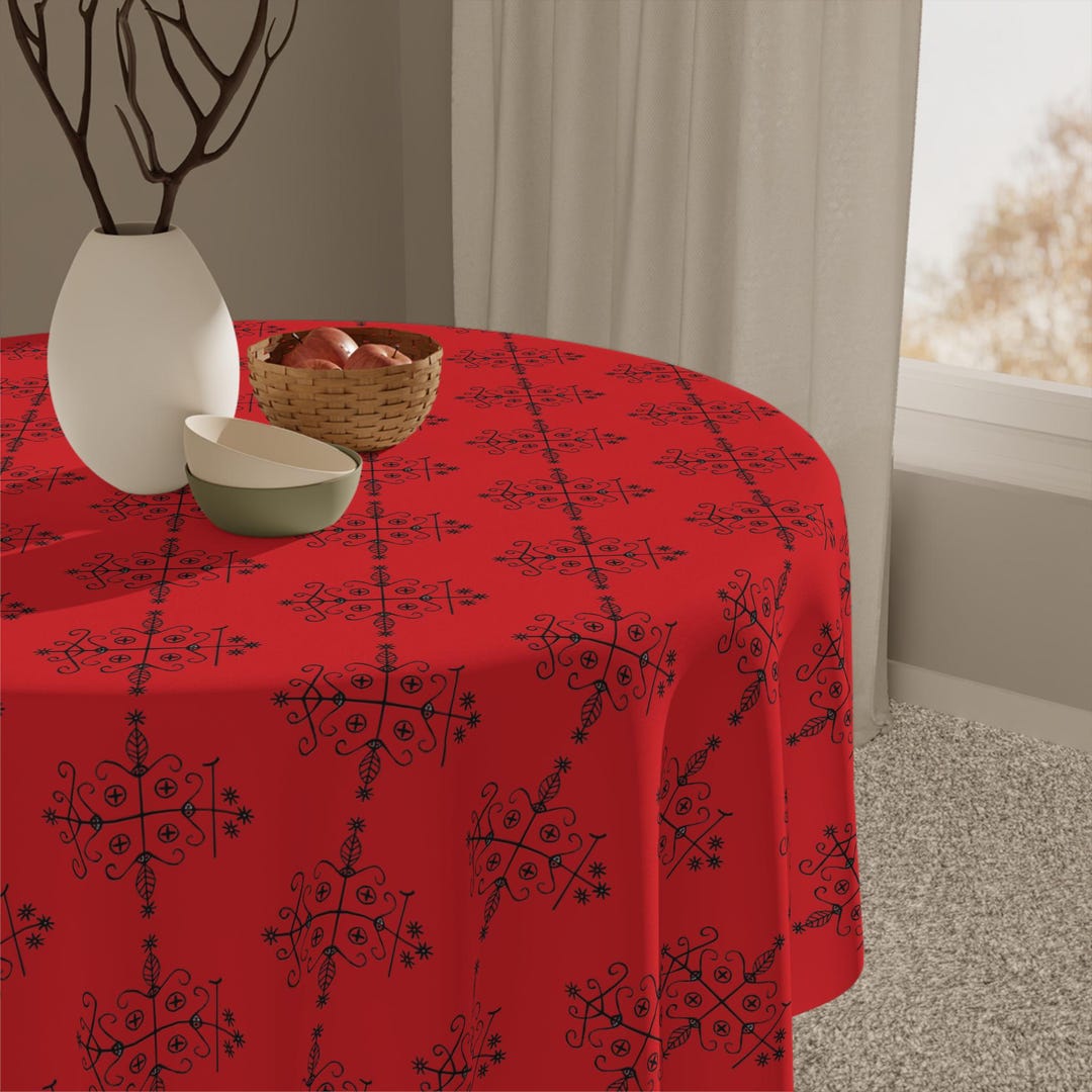 Papa Legba Veve Altar Cloth (red) Voodoo Tablecloth - Etsy