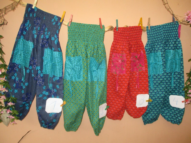 Kids Pants Pants Hippie Fabric Girls Boys Colorful 8J. 134 140 - Etsy