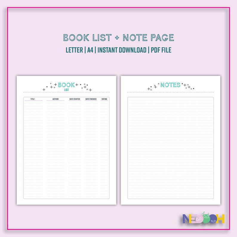 Colorful Undated Daily Planner Printable Instant Download | Etsy