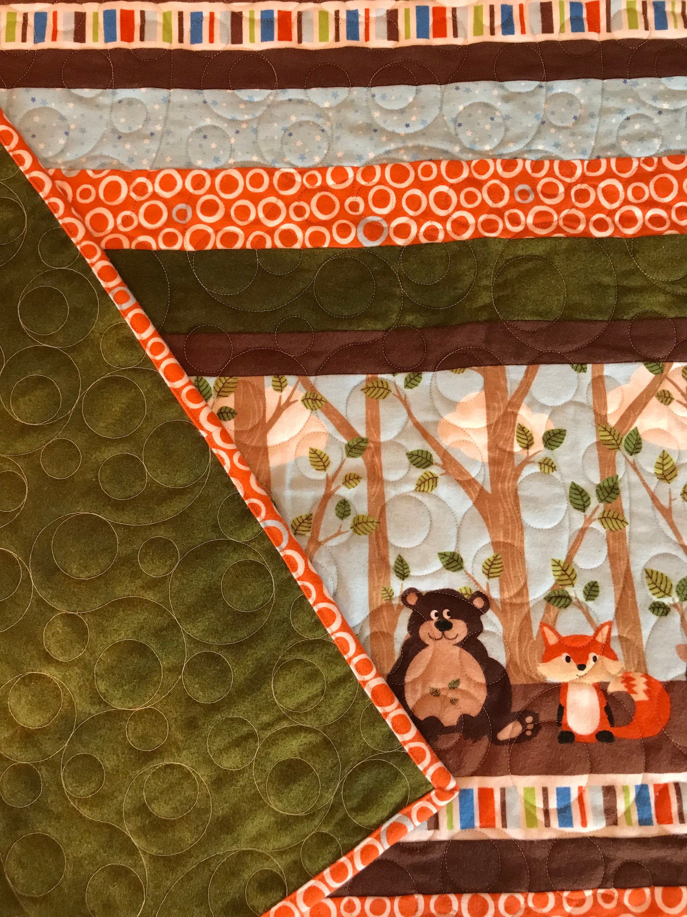 Animals in the Forest Handmade Baby Quilt - Large - Etsy