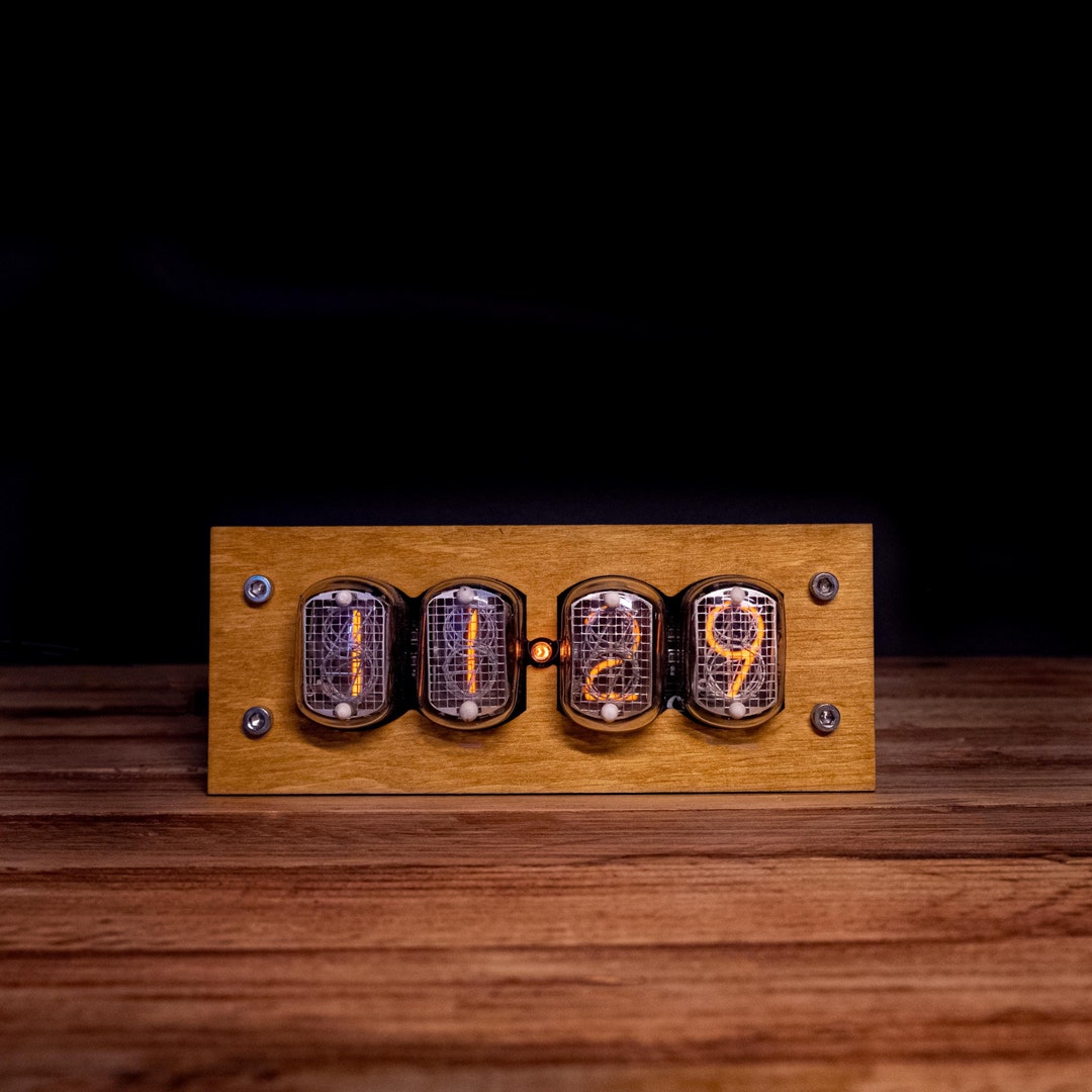 Vintage Nixie Tube Clock IN-12 Retro Table Clock Handmade Gift ...