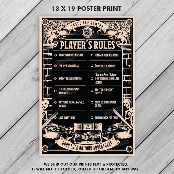 Tabletop Rpg Posters - Etsy