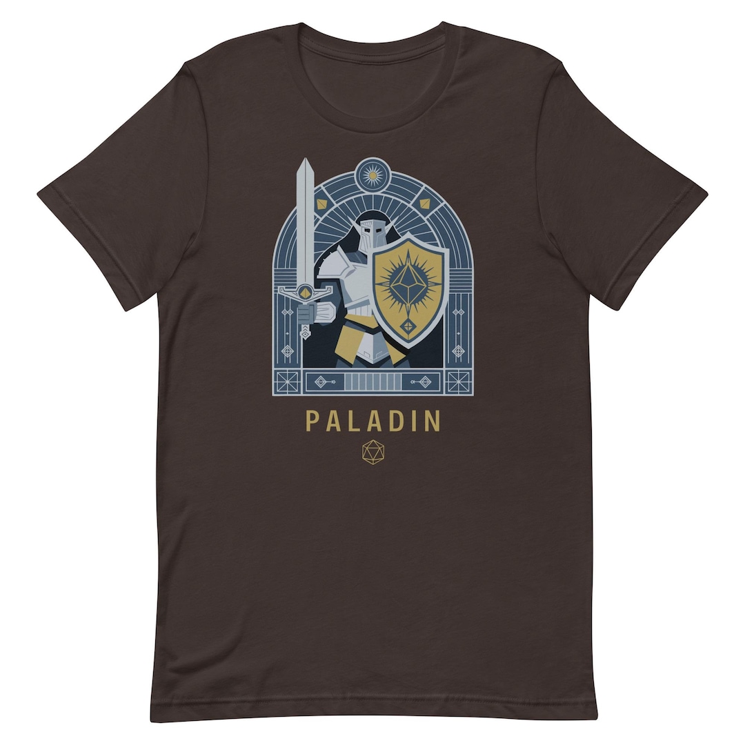Geometric Paladin T-shirt | Rpg Character Shirt | Unique Fantasy Gamer ...