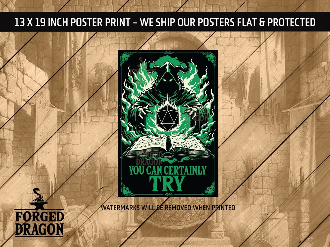 Evil DM Poster DM Poster You Can Certainly Try Poster Role - Etsy