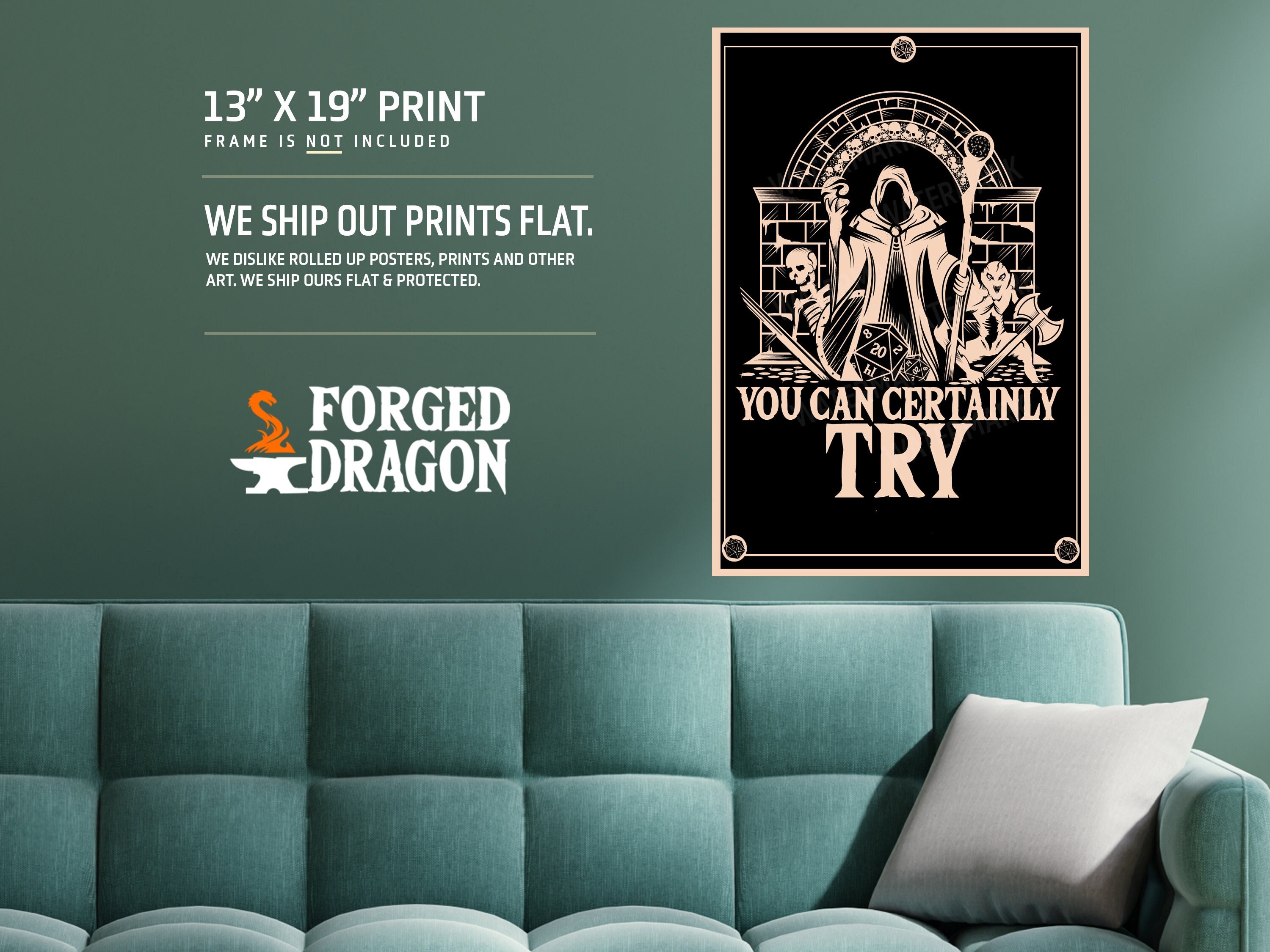 You Can Certainly Try Poster, Rpg Print, DM Gift, Dm Gift Print ...